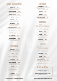 NOMMOS RESTAURANT – Notre carte
